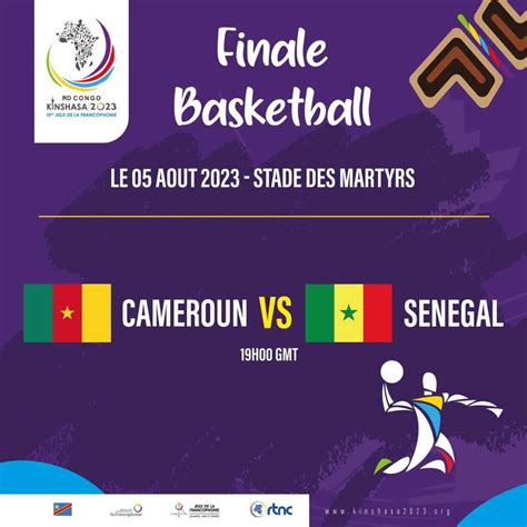 IXes Jeux de la Francophonie Basket le Sénégal bat le Cameroun et