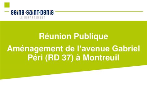 Calaméo Presentation Reunion Publique Rd 37 G Péri Montreuil
