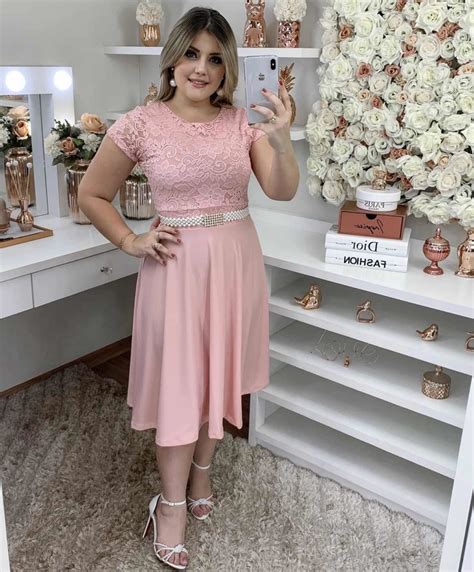 Vestido Casamento Civil Midi Godê Moda Evangélica Cinto Frete grátis