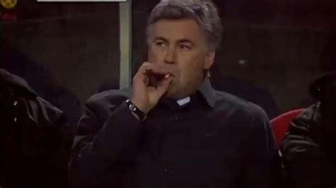 Carlo Ancelotti Smoking Rare Clip Hd Youtube