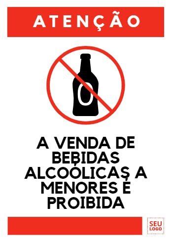 Cartazes editáveis de Proibida a venda de bebidas alcoólicas para menores