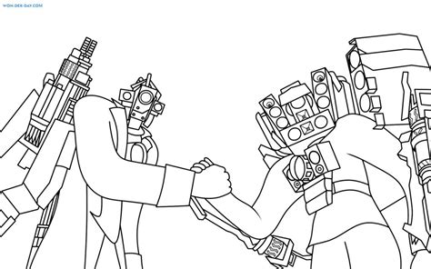 Titan Speakerman Coloring Pages Coloring Nation