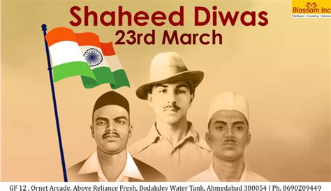 Shaheed Diwas 2024 Celebrated In India Blossom Inc