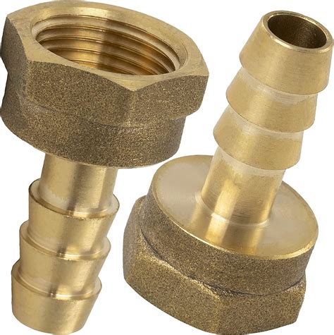 AERZETIX C60604 Lot de 2 Raccords femelles cannelés 3 8 pour tuyau