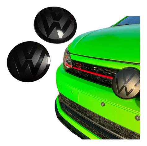 Emblema Frontal Traseiro Black Piano Fosco Volkswagen