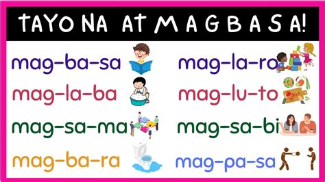 Pagsasanay Bumasa Ng Mga Salitang May Tatlong Pantig Part Hakbang