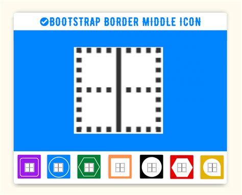 bootstrap border middle icon bi bi border middle icon code css html color button