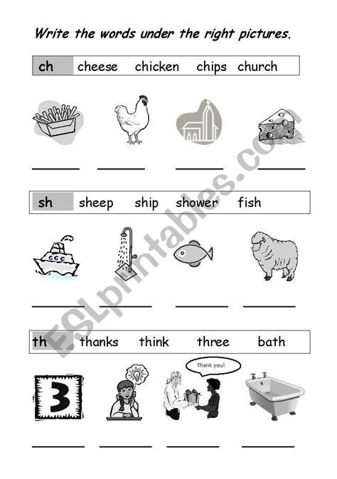 Digraphs Sh Ch Th Ck Ng English Esl Worksheets Pdf Doc Off