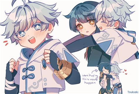 Chongyun And Xingqiu Genshin Impact Drawn By Tsukiaki Teriyaki Danbooru