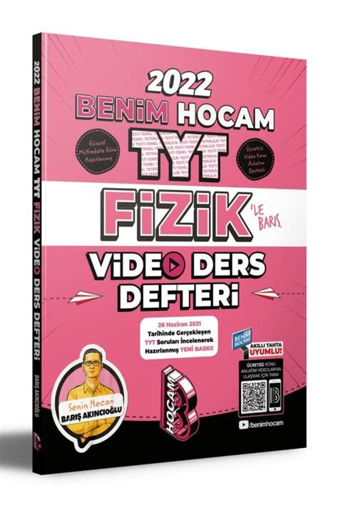 Benim Hocam TYT Fizik Video Ders Notları Barış Akıncıoğlu Fiyatı Trendyol