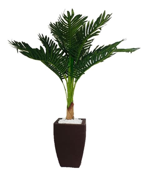 Planta Artificial Coqueiro Imperial Vaso Marrom Frete grátis