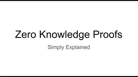 Zero Knowledge Proofs Simply Explained Youtube