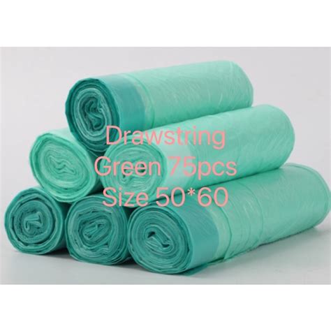 SG Ready Stock100pcs 45 50cm Drawstring Breakpoint Garbage Bag