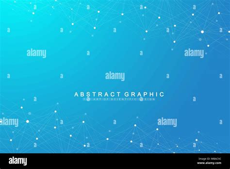 Geometric Abstract Background With Connected Line And Dots Graphic