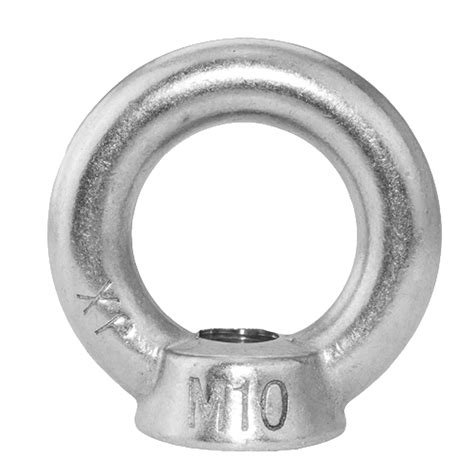 Techtanium Ringmuttern Gegossen Poliert M6 Aus Edelstahl A2 10