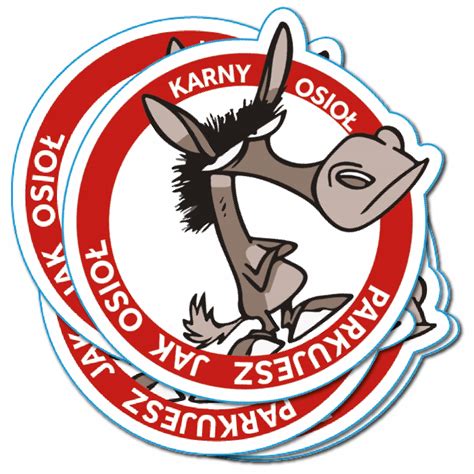 Naklejki wodoodporne karne za złe parkowanie pakiet 1 sztuka M592366