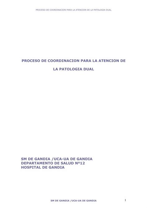 Pdf Proceso De Coordinacion Para La Atencion De La De Coordinaci