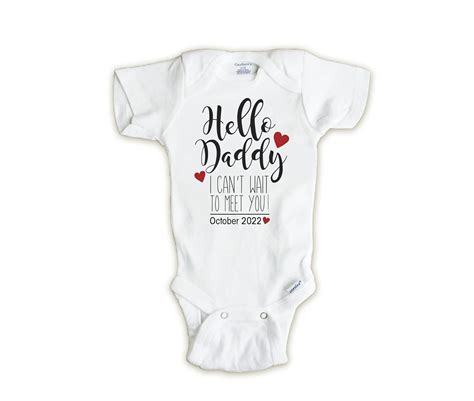 Amazon Hello Daddy I Can T Wait To Meet You Onesie Baby Reveal