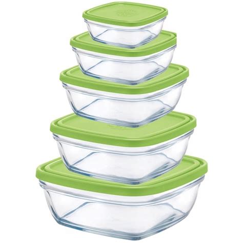 Zestaw 5 x Pojemnik z pokrywą Freshbox Duralex 11255307554