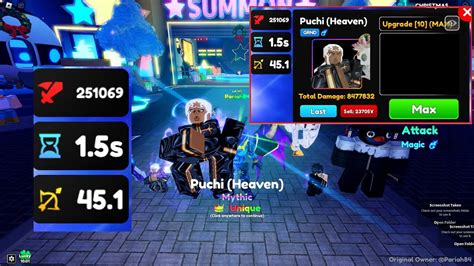 Unique Pucci Puchi Made In Heaven Showcase Max Level