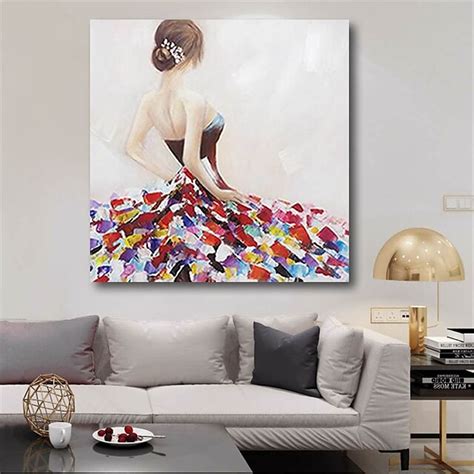 Oil Painting Handmade Hand Painted Wall Art Abstract Modern Nude Girl