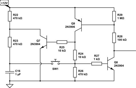 Transistors Push Button Latch Circuit Switch Issue Electrical