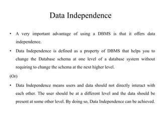 1 4 Data Independence PPT