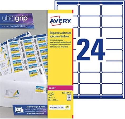 AVERY 360 Étiquettes Adresse Autocollantes Blanches Personnalisables