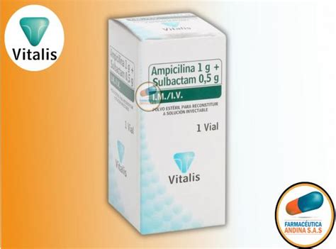 AMPICILINA SULBACTAM 1 GR 0 5 GR CAJA X 1 AMPOLLA VITALIS