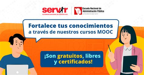 Cursos online gratis MOOC con CERTIFICACIÓN GRATUITA del SERVIR