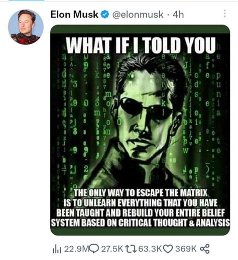 man elon musk solved how to escape the matrix r matrix