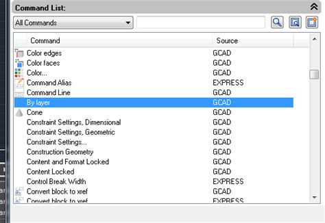 how to define commands in cui gstarcad