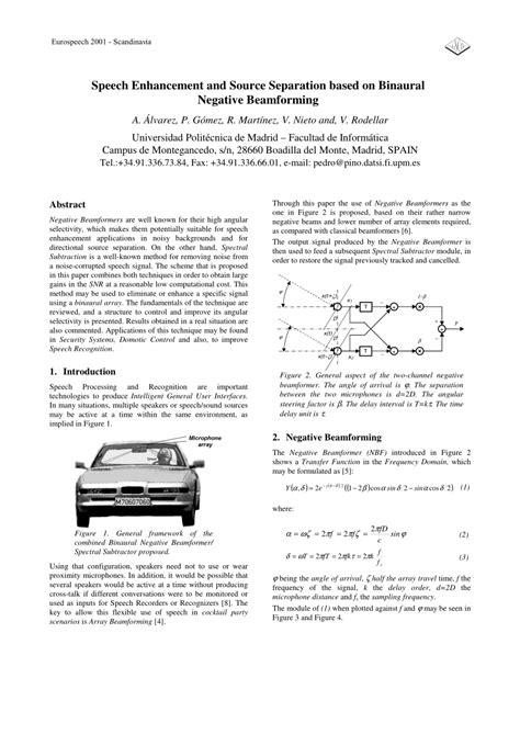 pdf speech enhancement and source separation based on binaural negative beamforming