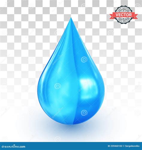 Icono De Gota De Lluvia O Gota De Agua Icono De Vector 3d Realista