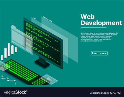 web design and development computer programming vector image
