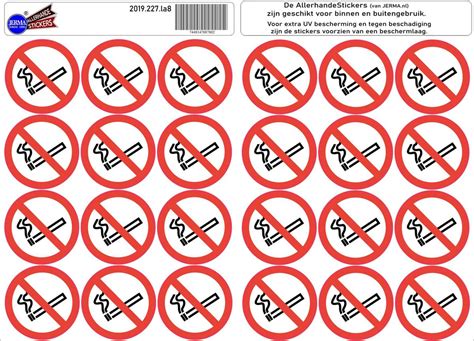 Verboden Te Roken Stickers Set 24 Stuks Bol