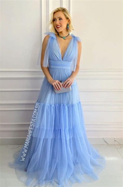 Vestido Azul Serenity Para Madrinha Sele O De Longos Pronta Pra