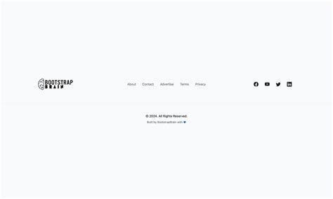 Clean Bootstrap Footer Template Bootstrapbrain