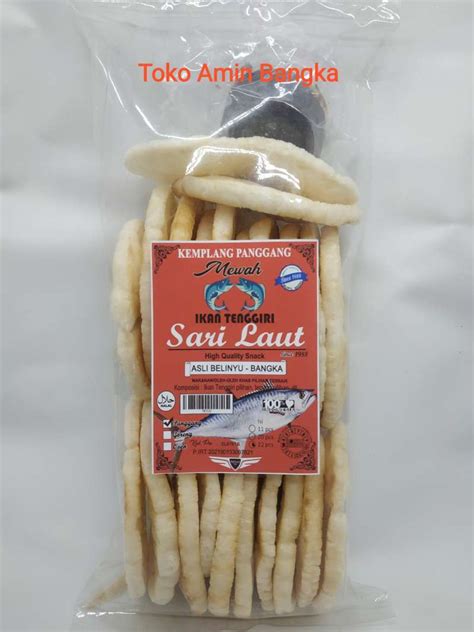 Jual Kerupuk Kempelang Panggang Ikan Belinyu Cap Sari Laut Besar Di