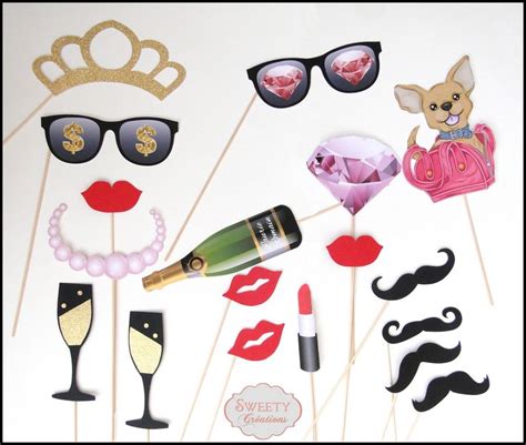 Kit photobooth thème bling bling photobooth props bling bling