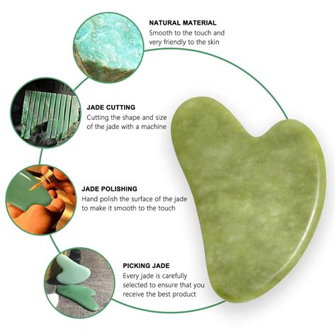 Gua Sha Herramienta de elevación facial herramienta de piedra de jade