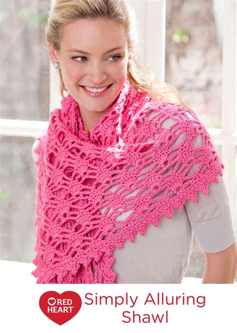 Simply Alluring Shawl Free Crochet Pattern In Red Heart Yarns Wrap