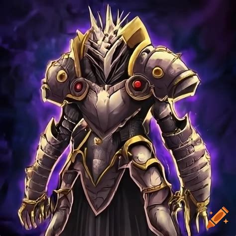Highly Detailed Yu Gi Oh Style Artwork Of Fossil Armor Knight Wearing A