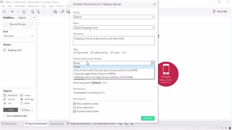 how to publish tableau data source