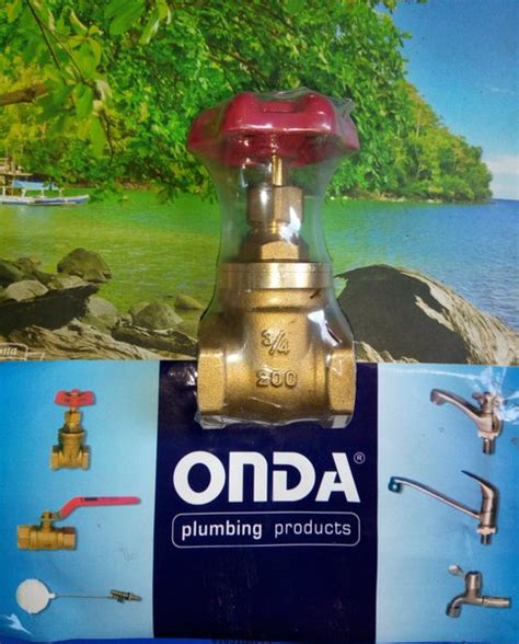 Jual ONDA Brass Gate Valve FH 3I4 Inch Thread Stop Kran Kuningan Drat