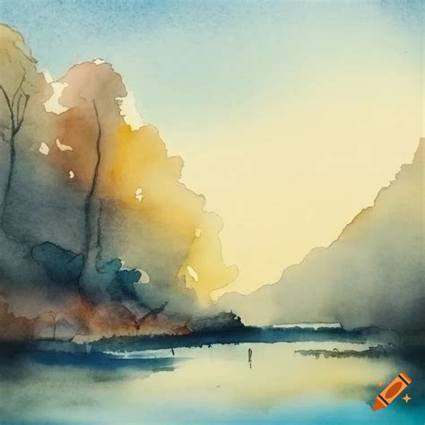 Watercolor Landscapes On Craiyon