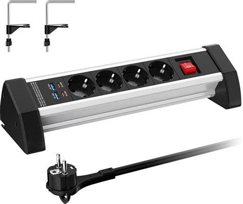 Tischsteckdose Mit Usb C Pd W Fach Steckdosenleiste Schreibtisch