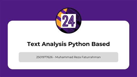 penjelasan and presentasi text analysis python based youtube