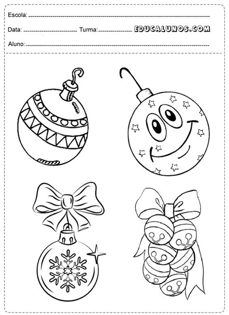 Desenhos dos Símbolos do Natal para Colorir