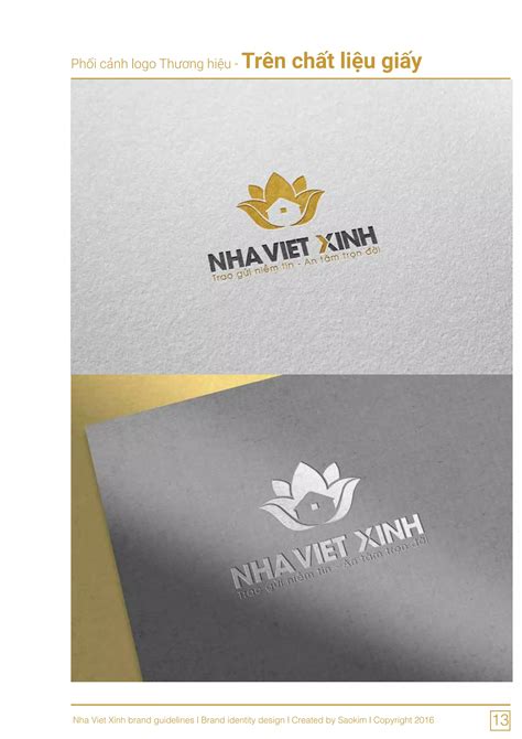 Bộ quy chuẩn thiết kế logo công ty nội thất Nhà Việt Xinh PDF Free